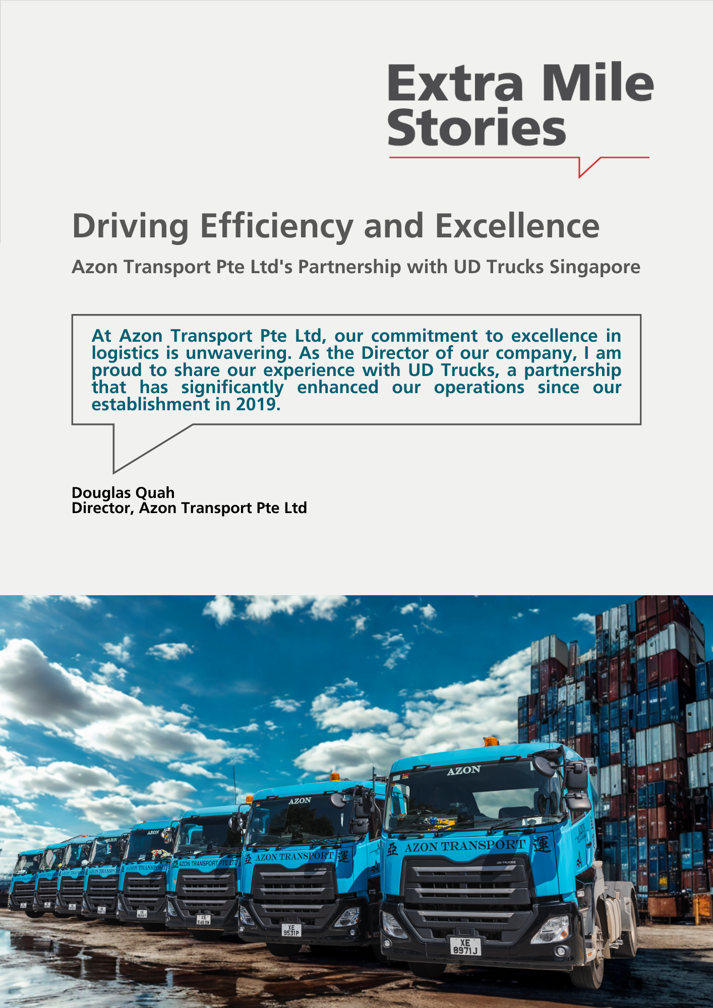 Driving Efficiency and Excellence | UD Trucks